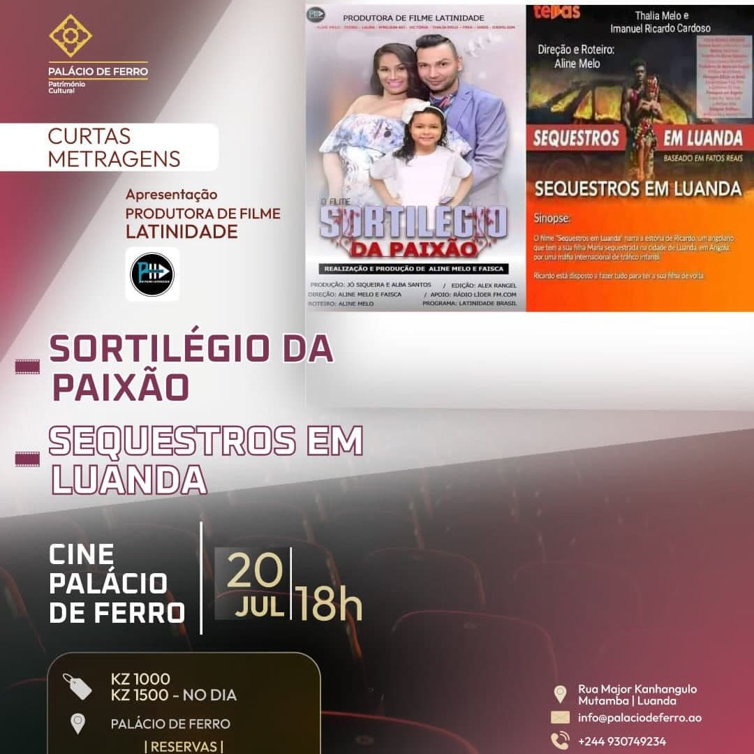 Cine Palácio de Ferro em Angola/África exibe filme da cineasta Aline ...