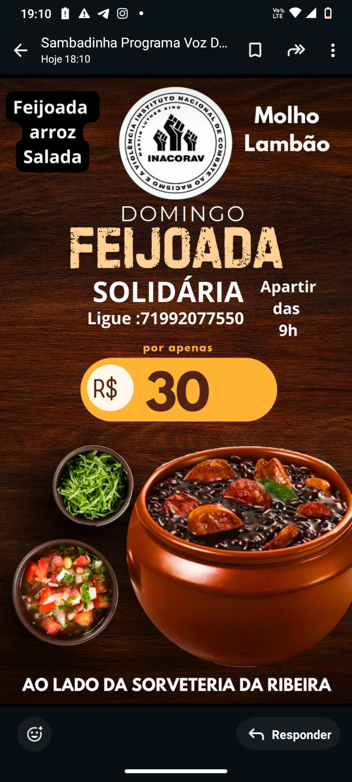 Feijoada Solidária - Café com Shah