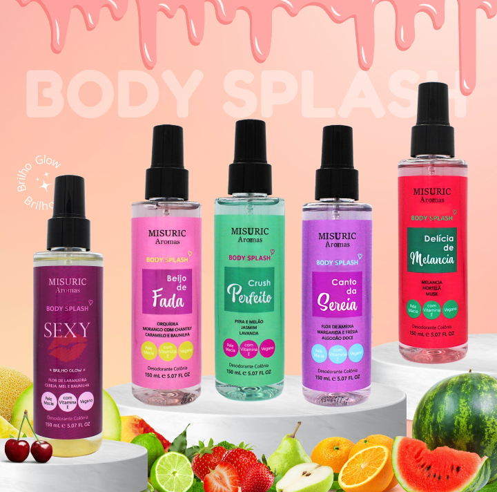 Chegaram os novos BODY SPLASHES da Misuric Aromas! - Café com Shah